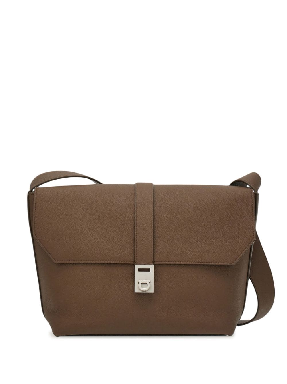 SALVATORE FERRAGAMO Ferragamo Gancini-Plaque Leather Messenger Bag