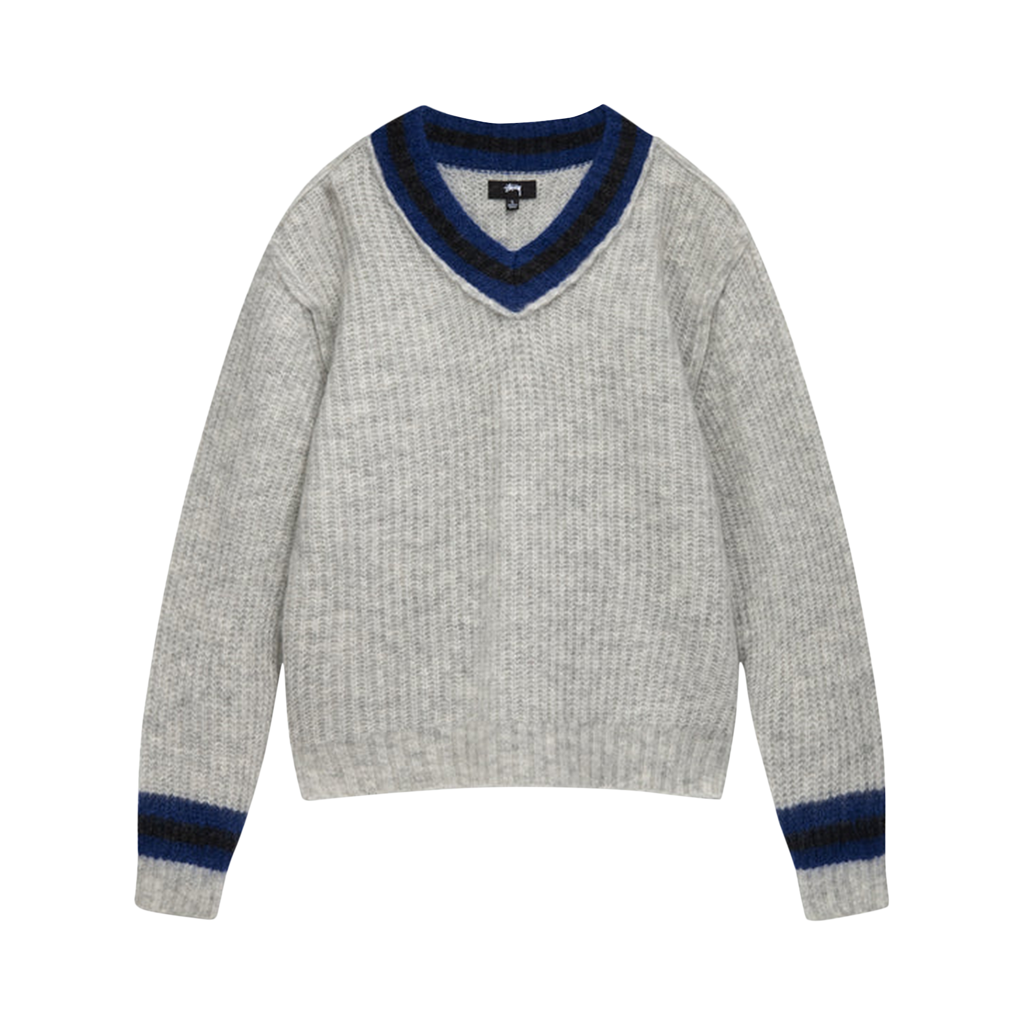 StüSsy Mohair Tennis Sweater - Grey | Editorialist