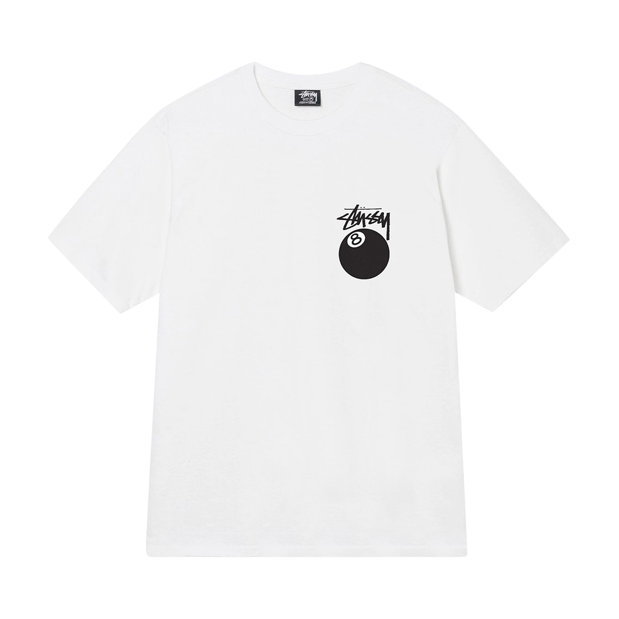 StüSsy X Born X Raised 8 Ball Tee In White | Editorialist
