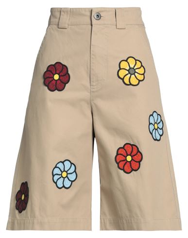 MARINE SERRE Marine Serre Graphic Print Cotton Shorts