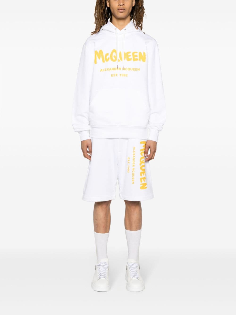 ALEXANDER MCQUEEN Alexander McQueen Logo-Print Cotton Shorts
