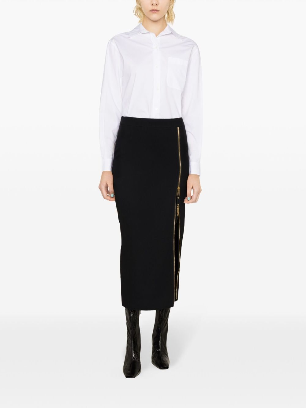 MOSCHINO Moschino Logo-Lettering Midi Skirt