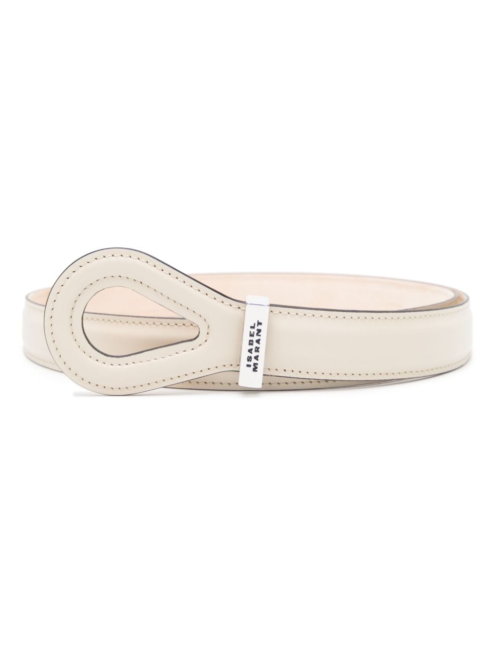 Isabel Marant Brindi Leather Belt In White - 60% Off  display picture 3