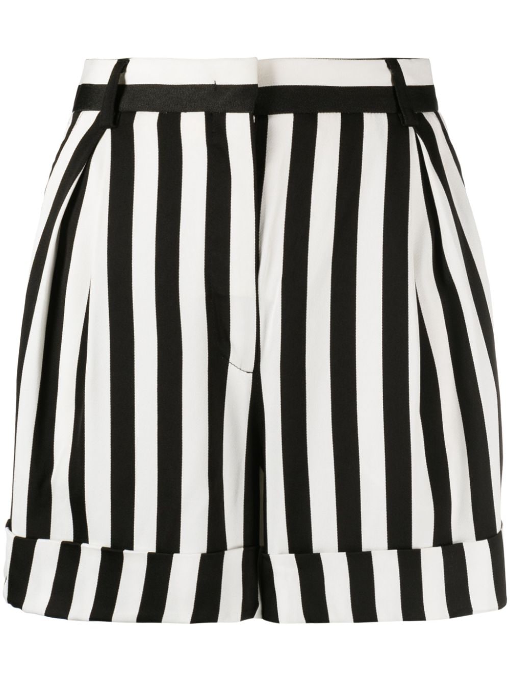 MOSCHINO Moschino Striped Wide-Leg Satin Shorts