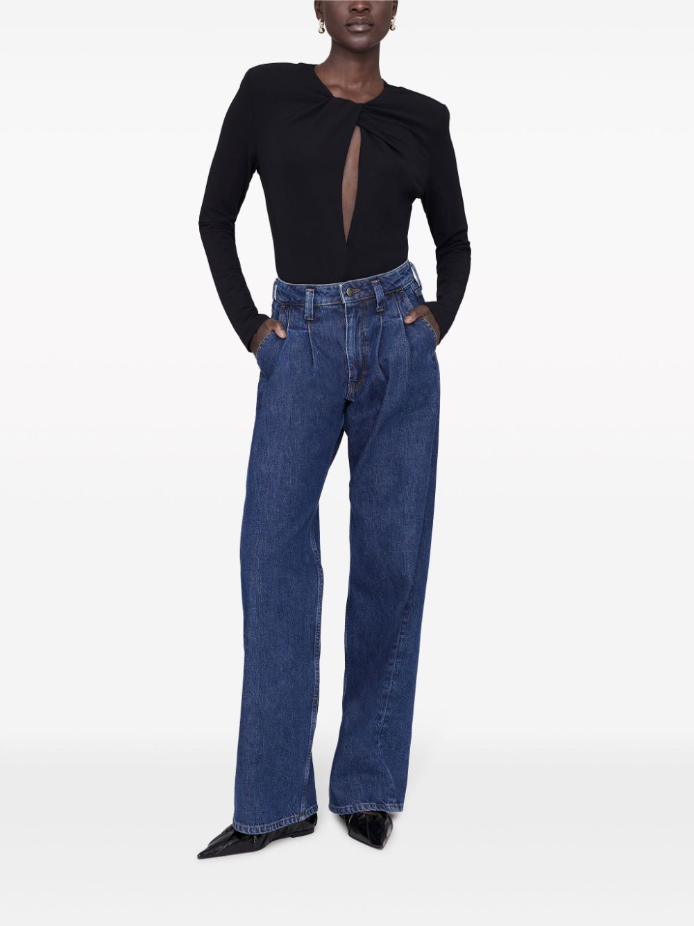 ANINE BING ANINE BING amaya cut-out top