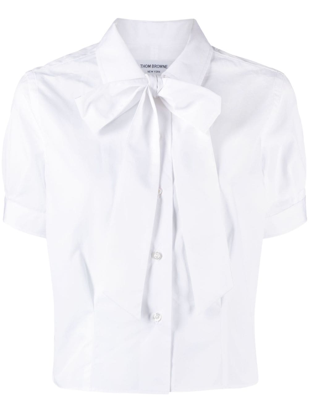 THOM BROWNE Bow-Embellished Poplin Shirt