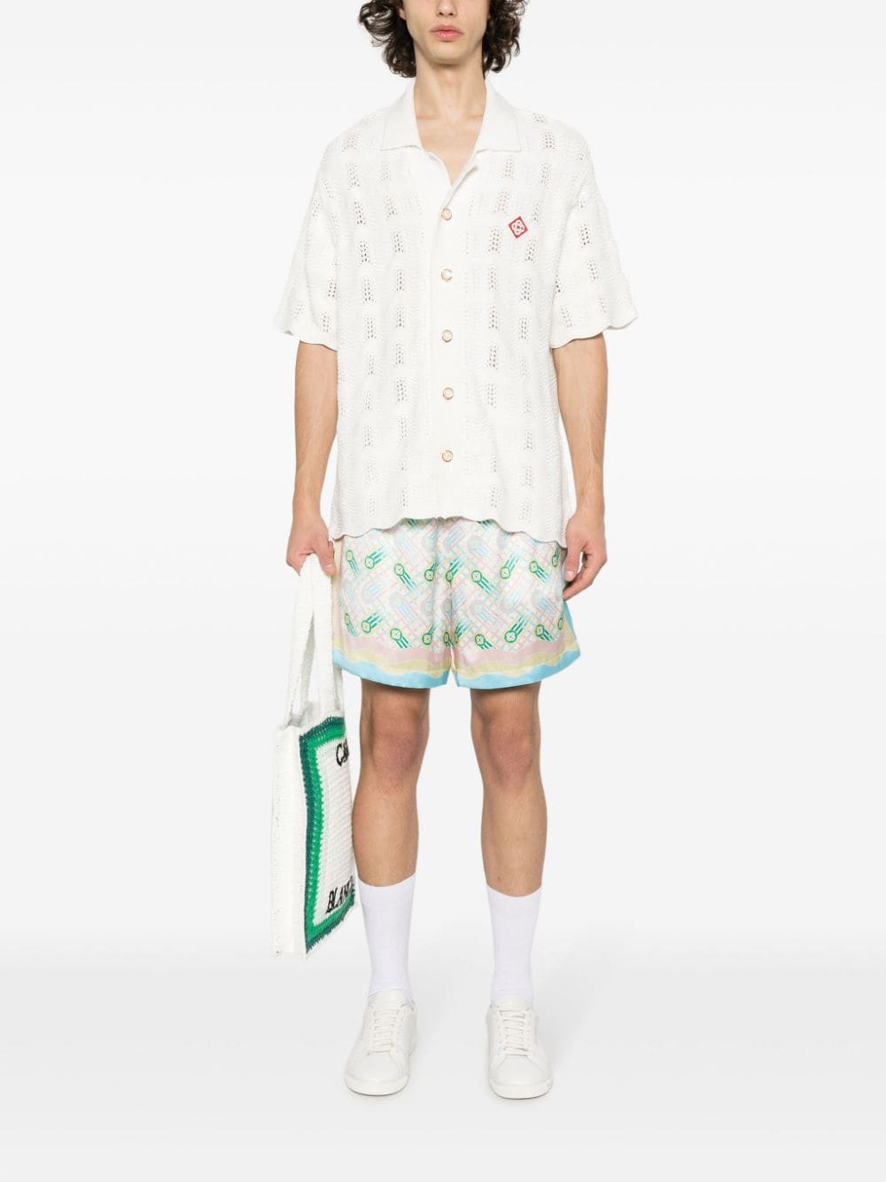 CASABLANCA Casablanca Ping Pong Silk Shorts