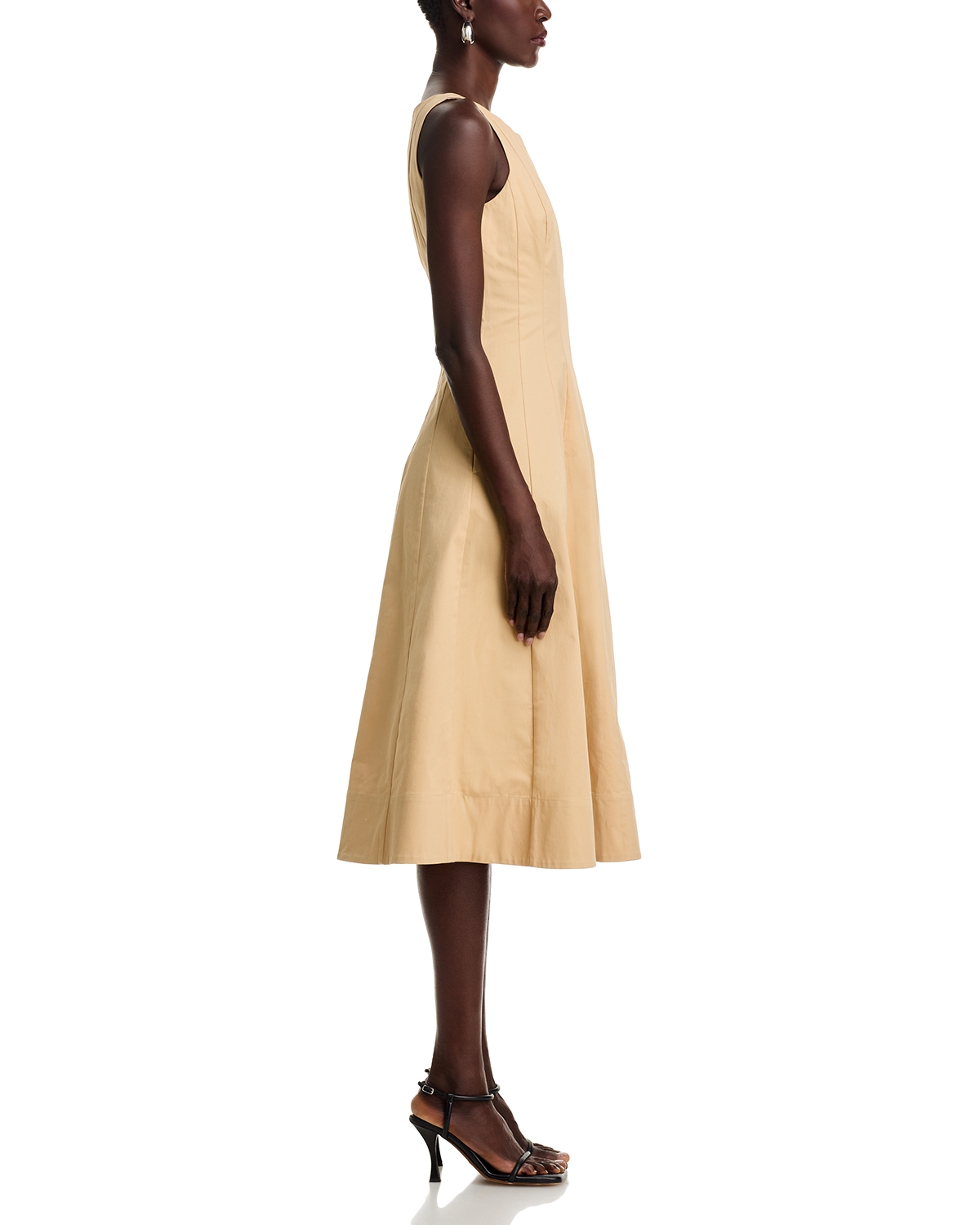 Aqua Paneled Midi Dress - White - 20% Off | Editorialist