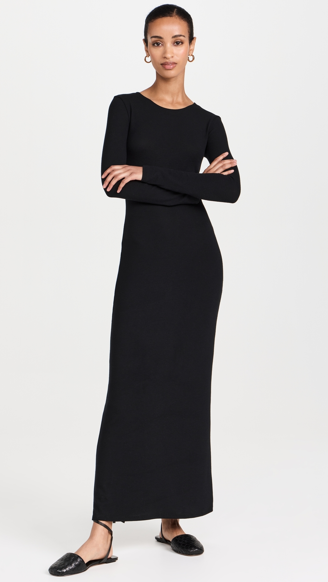 LESET Leset Lauren Long Sleeve Maxi Dress