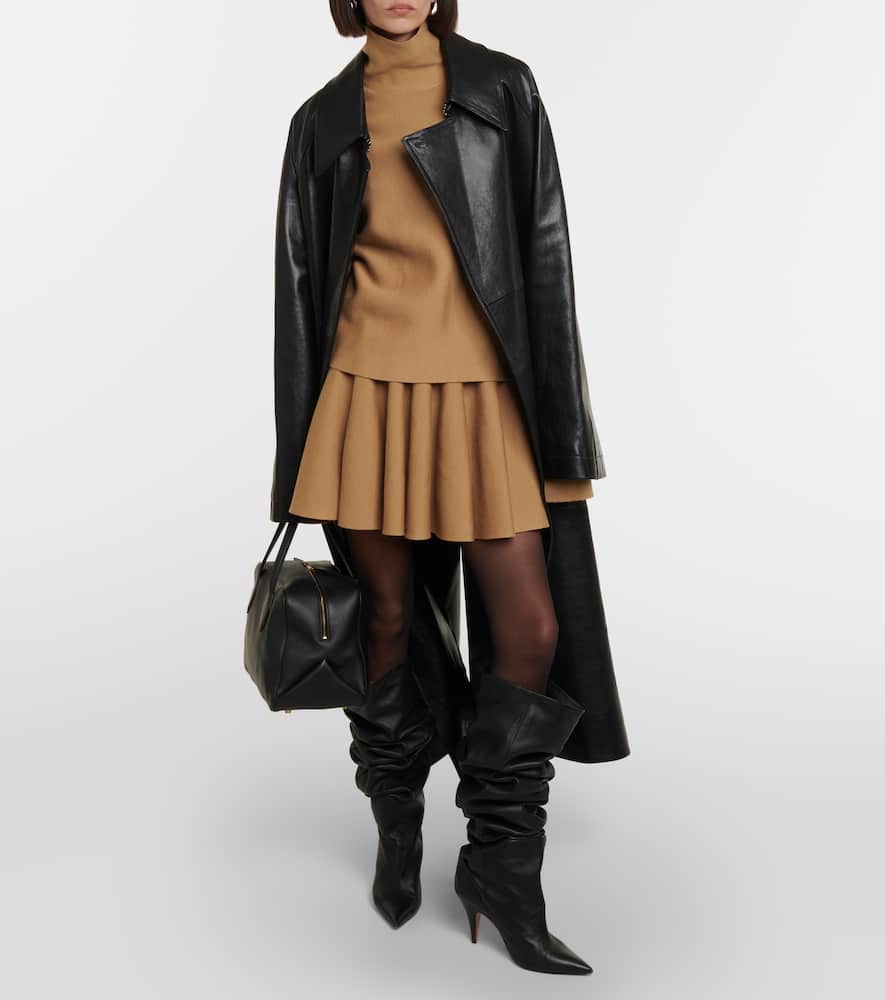 KHAITE Khaite Ulli Wool-Blend Miniskirt