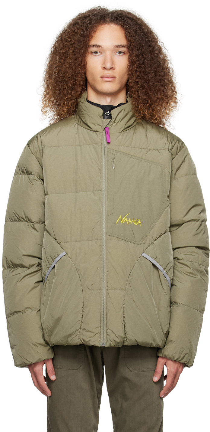 Nanga Khaki Mazeno Ridge Down Jacket In Begkha - 45% Off 