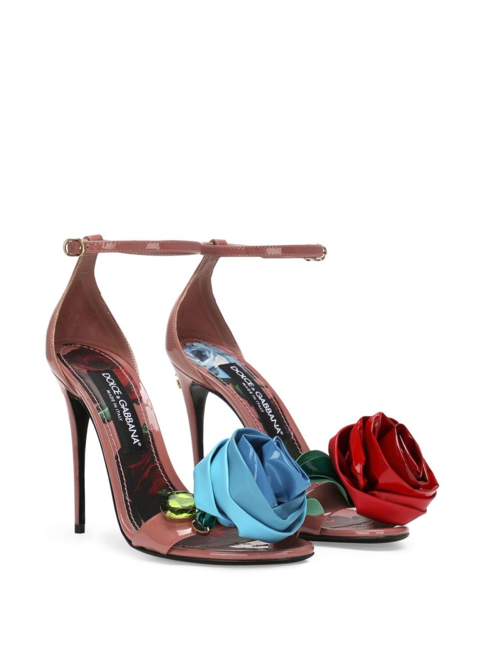 DOLCE & GABBANA Dolce & Gabbana 105mm Keira Floral-Appliqué Sandals