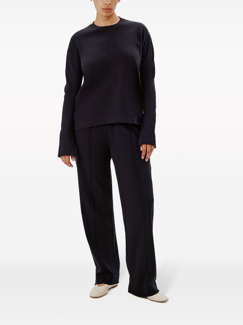 ANOTHER TOMORROW Another Tomorrow Luxe Seamed T-Shirt