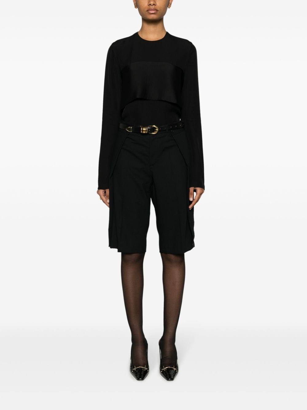 TOTÊME TOTEME crepe-texture long-sleeved top