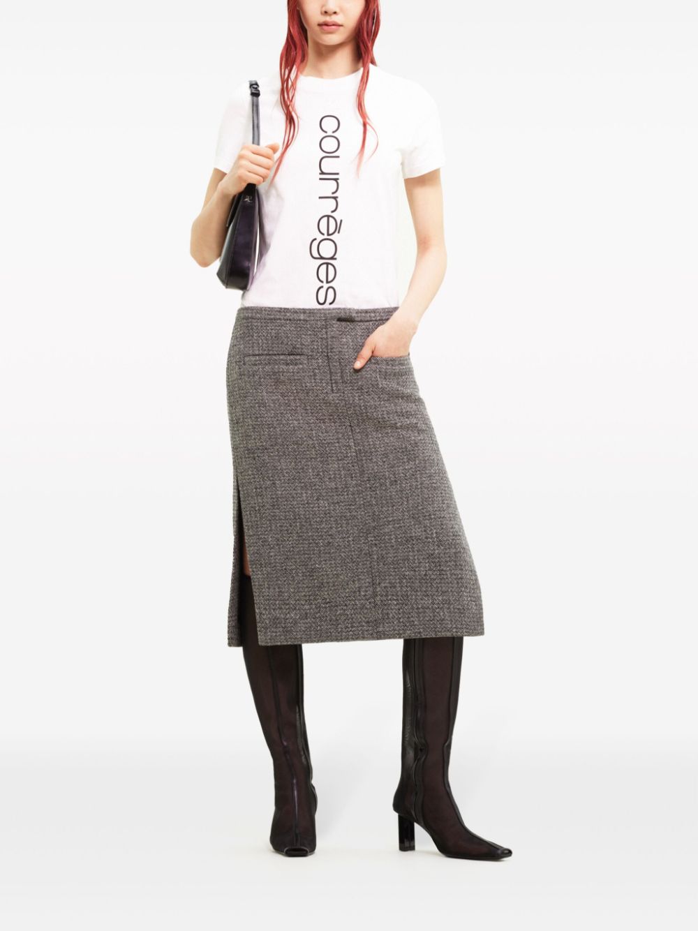 COURREGES Courrèges Logo-Print T-Shirt