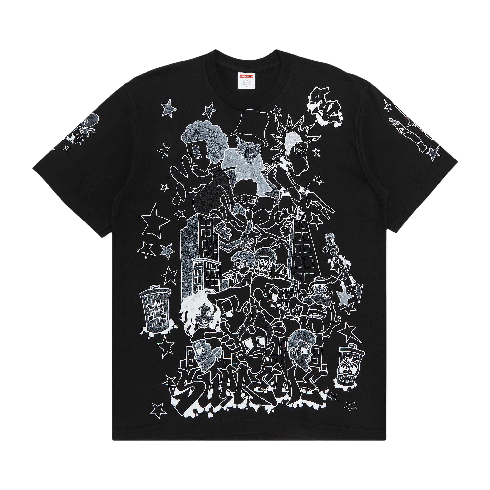 Supreme Downtown Tee - Black | Editorialist
