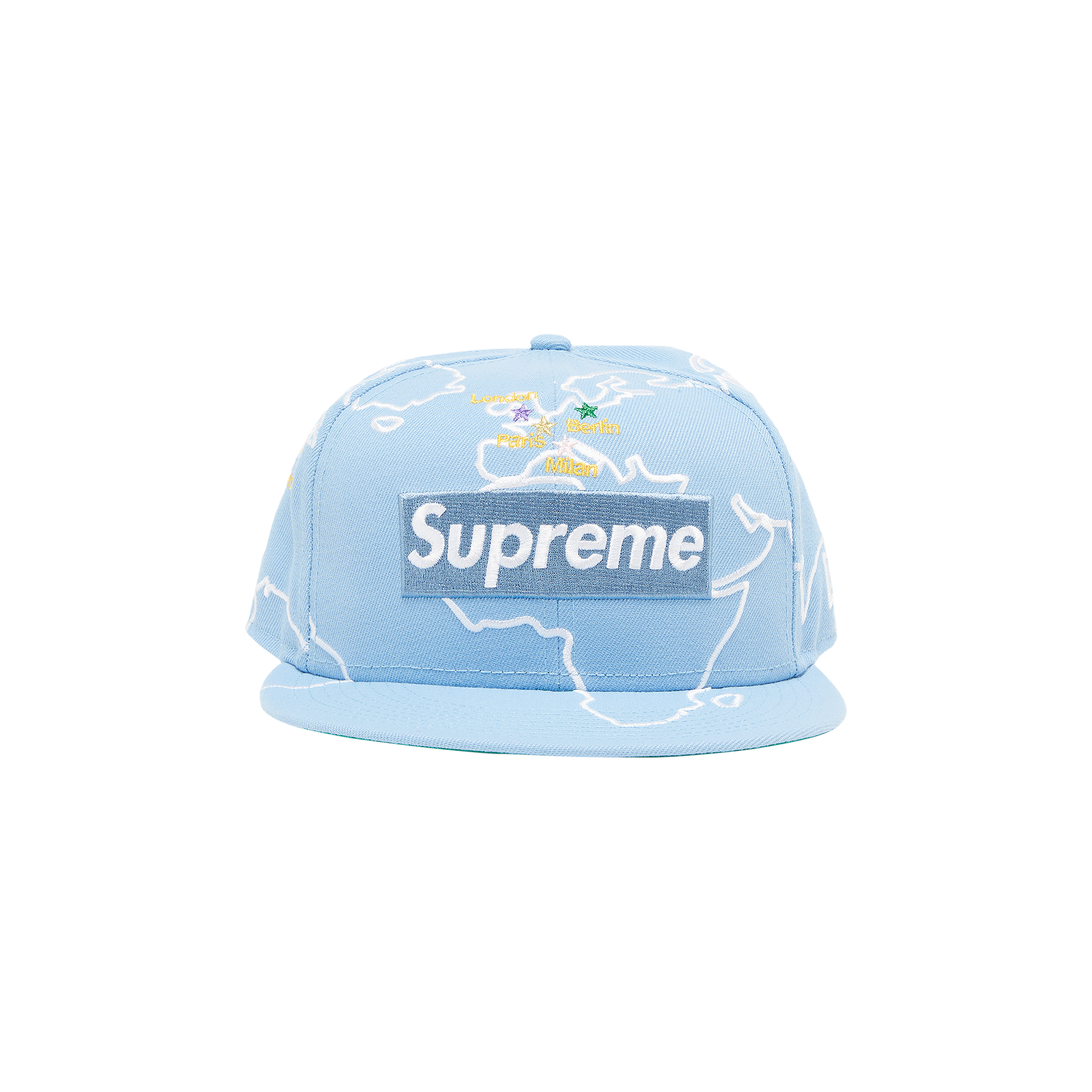 Supreme Worldwide Box Logo New Era Cap - Blue | Editorialist