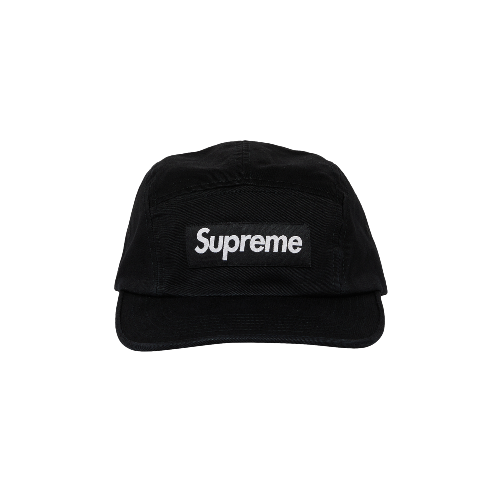 Supreme Washed Chino Twill Camp Cap - Black | Editorialist