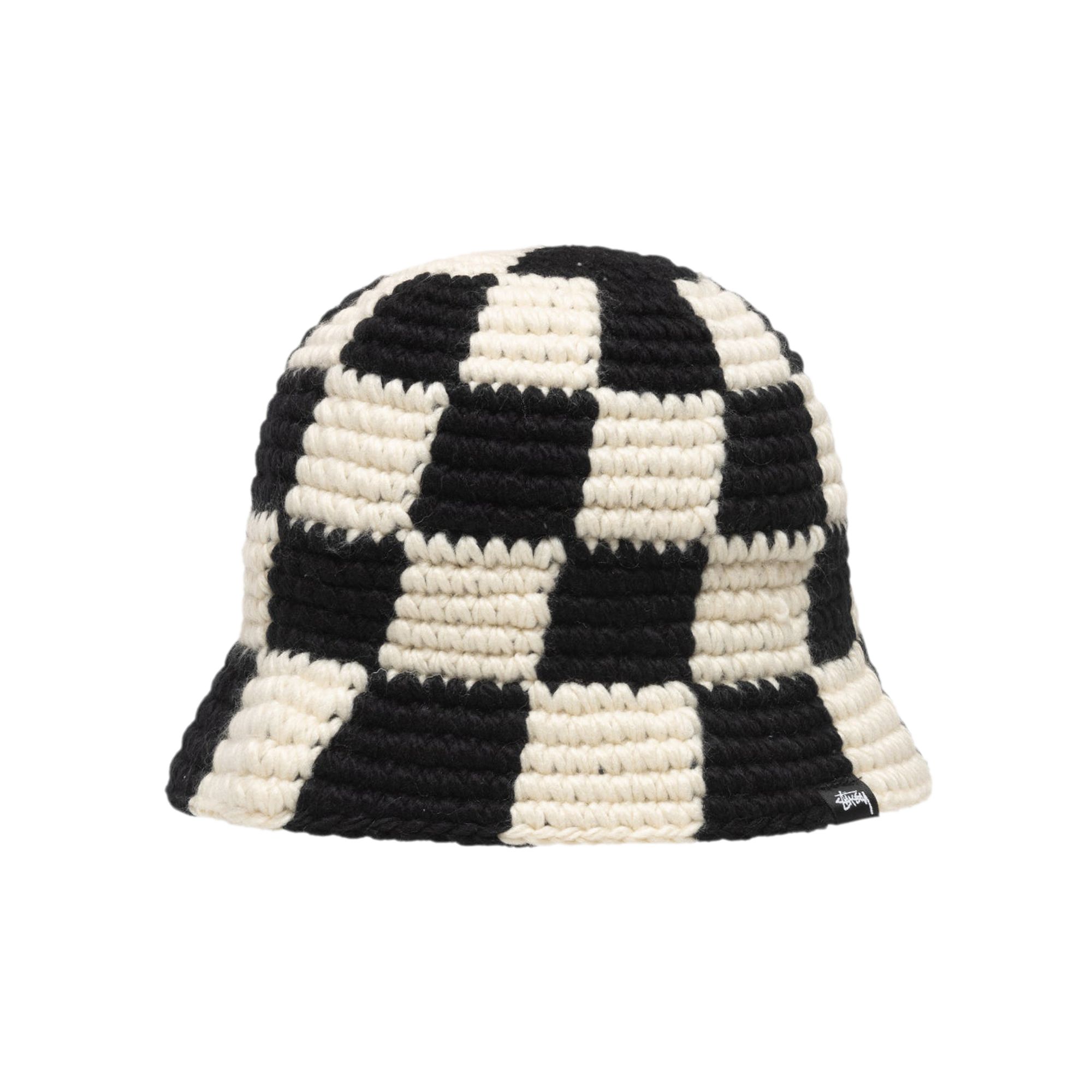 StüSsy Checker Knit Bucket Hat - Multicolor | Editorialist