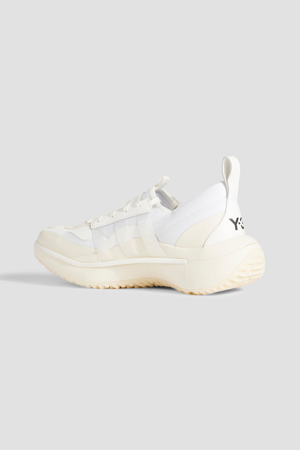 Y3 Qisan Cosy Ii Shell And Neoprene Sneakers In White - 70% Off