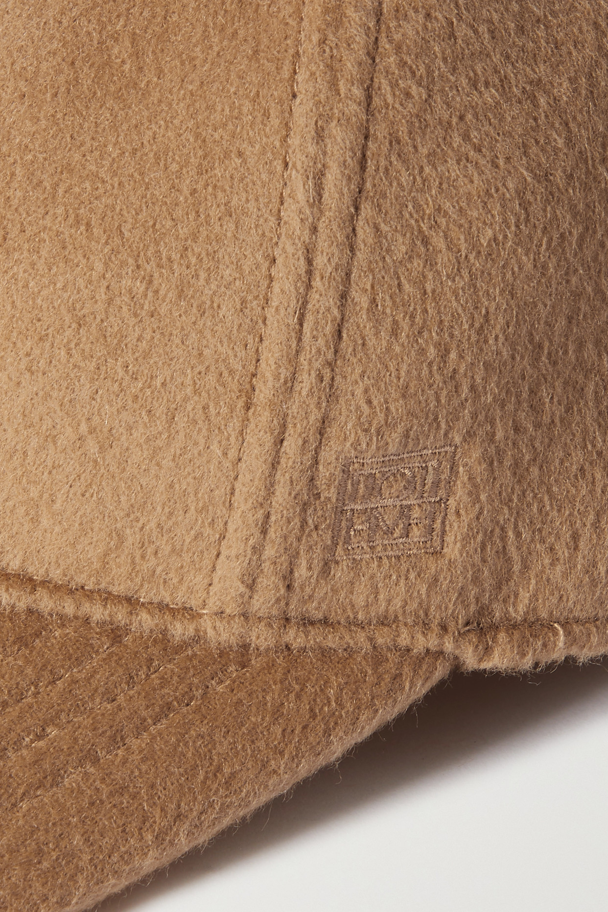 NWT Toteme Double Wool Cashmere Baseball Cap Hat Camel Beige Tan Alpaca knit beanie camel melange – TOTEME main image 3