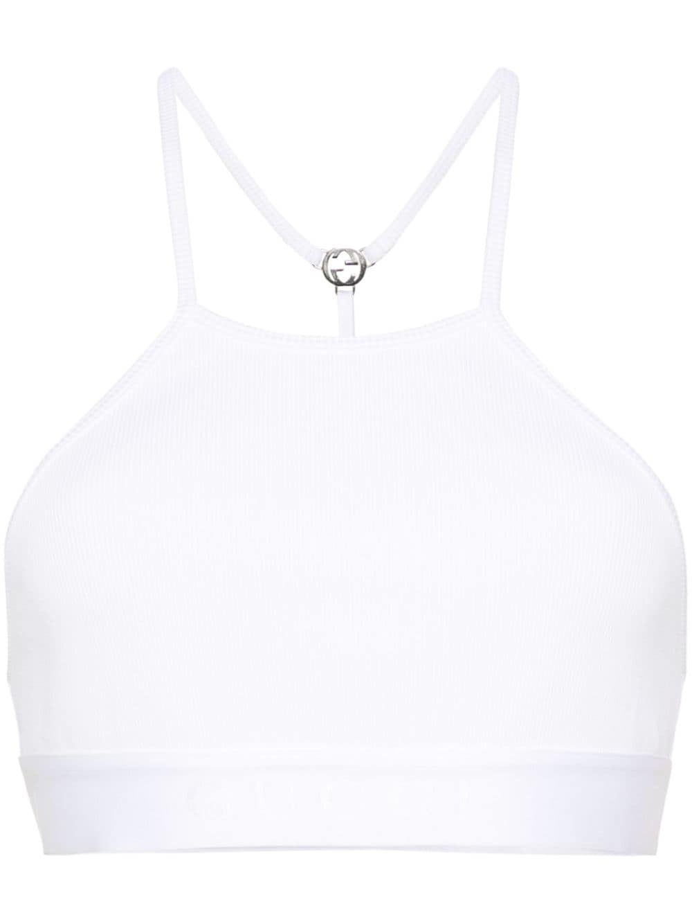 GUCCI Interlocking G Ribbed Cropped Top