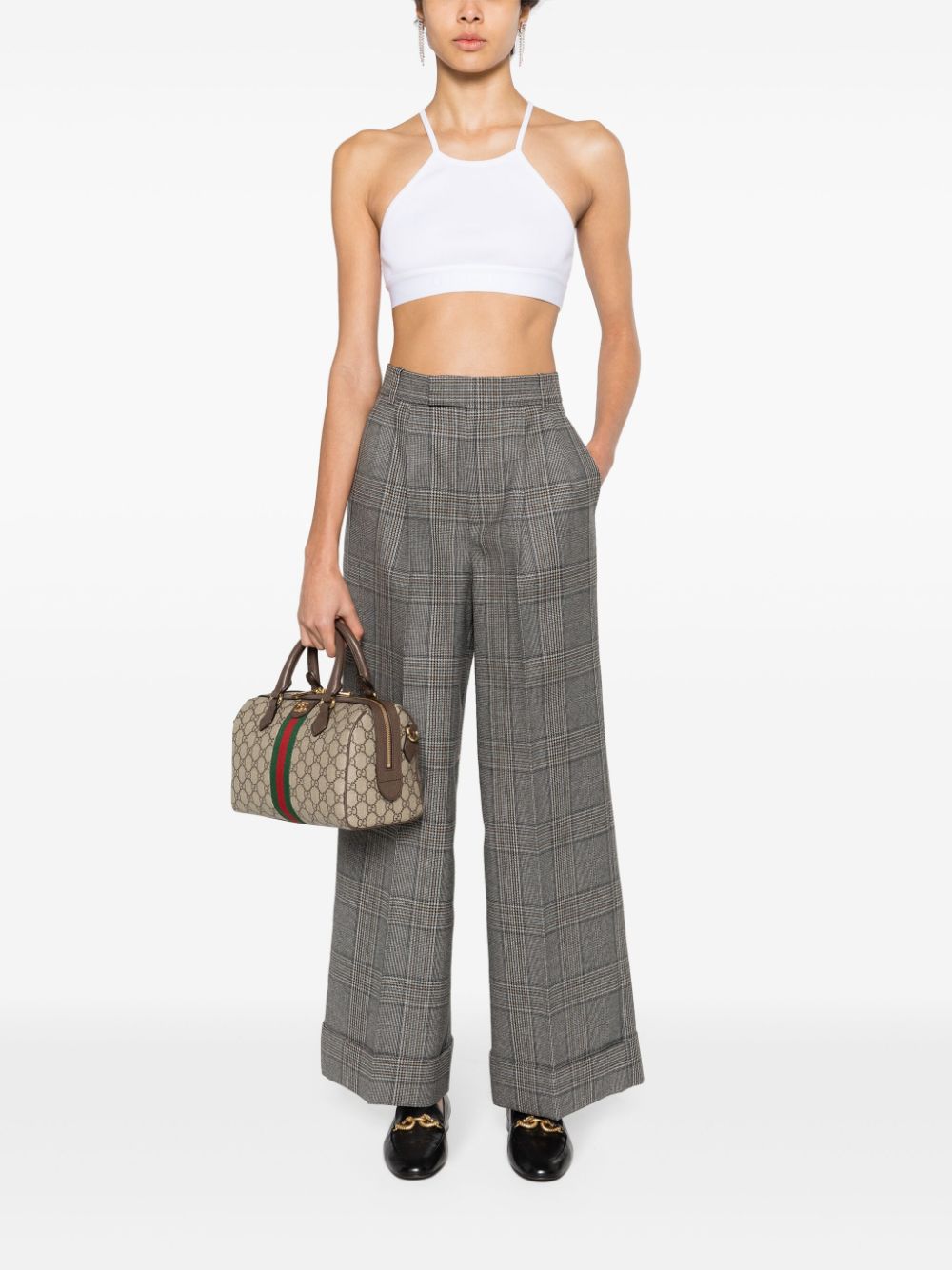 GUCCI Interlocking G Ribbed Cropped Top