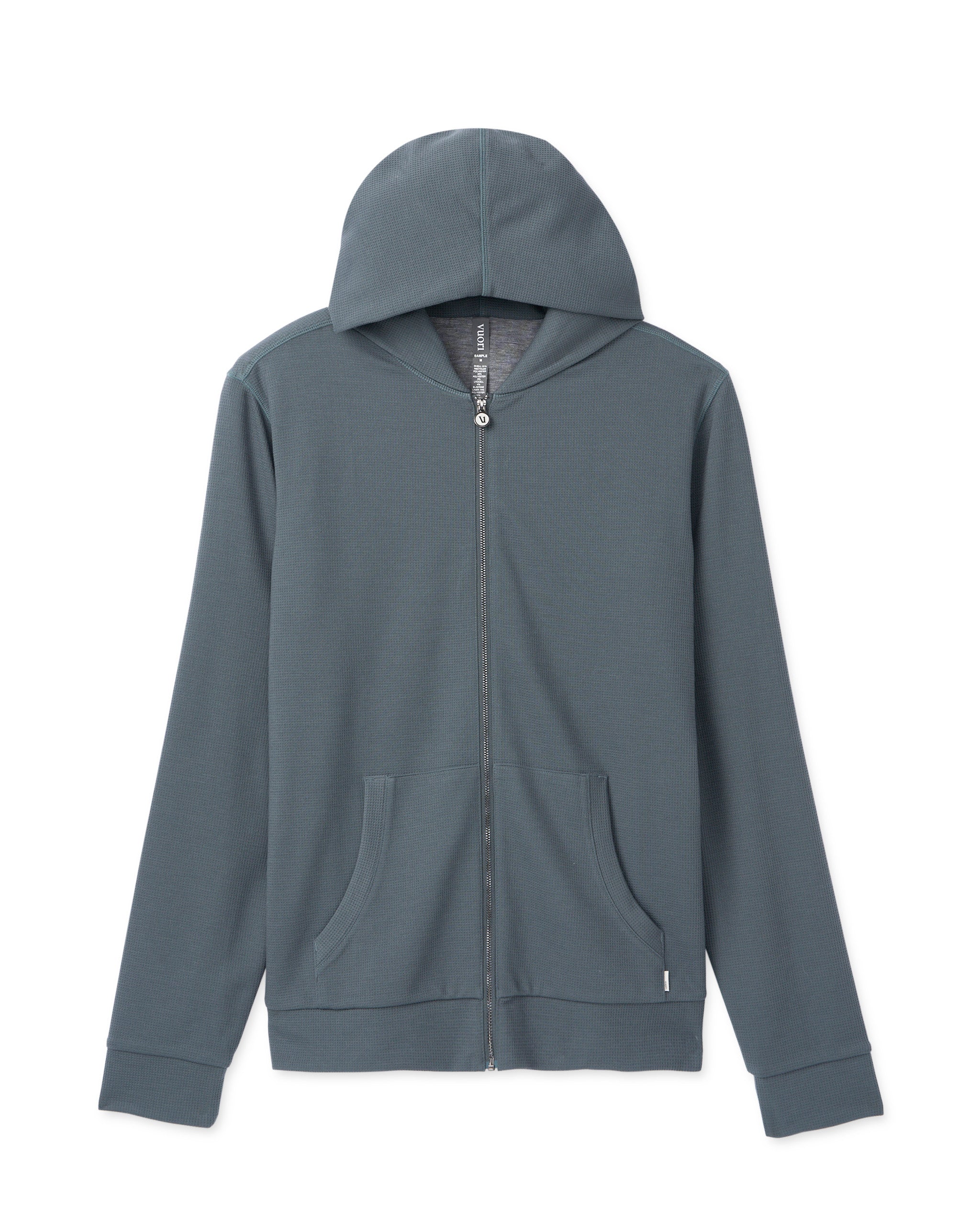 Vuori Performance Waffle Zip Hoodie 2.0 - Lake | Editorialist