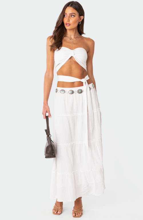 EDIKTED Strapless Wrap Bandeau Top