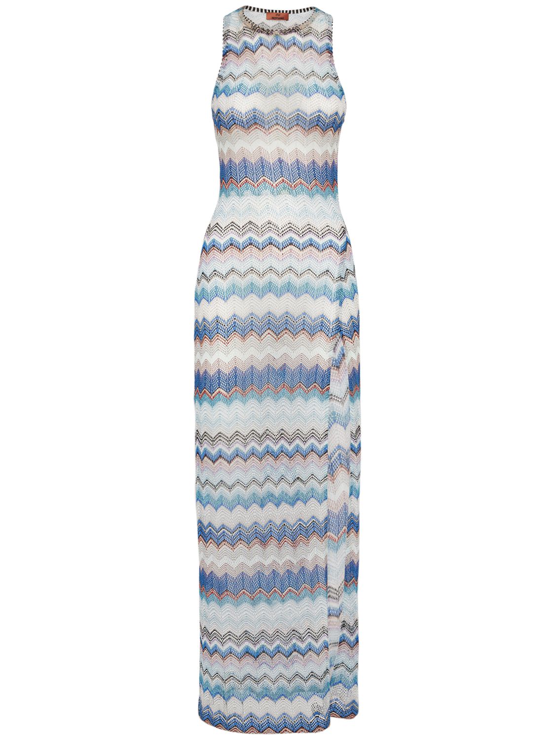 Missoni Chevron Crochet Lurex Midi Dress Multicolor Editorialist