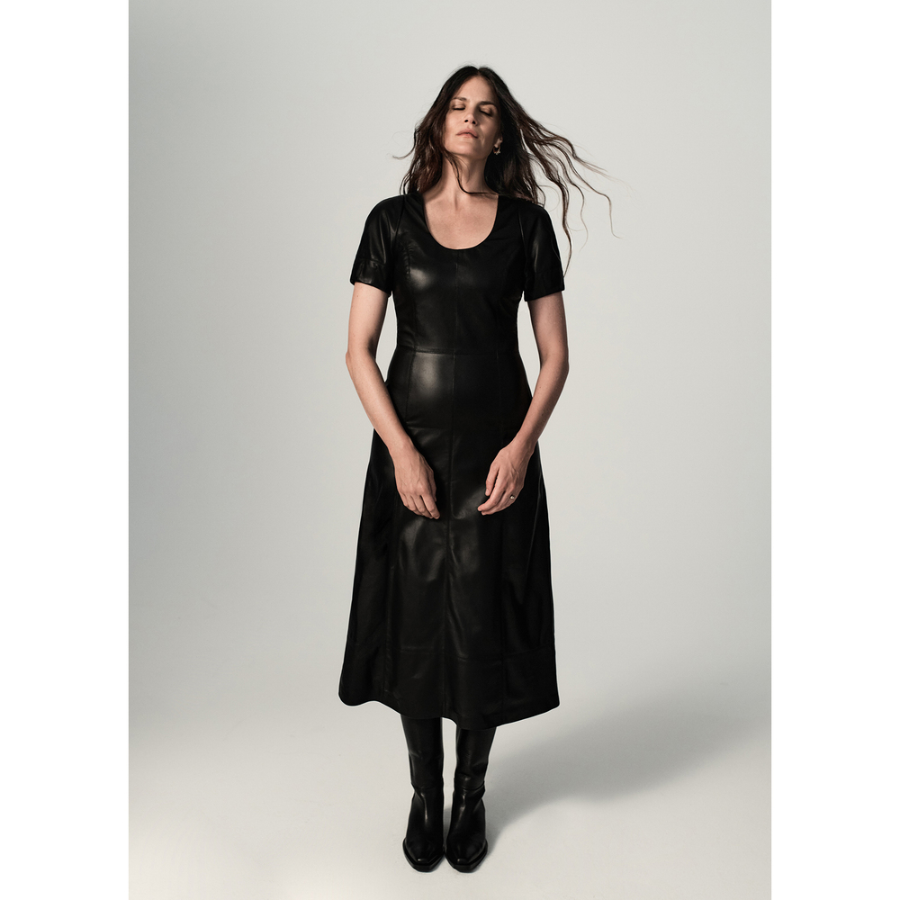 macy's black leather dress Women's Faux Leather Semi-Formal Cocktail & Party Dresses