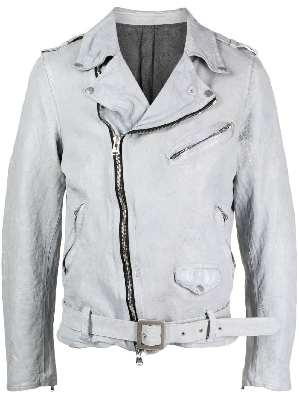 YOHJI YAMAMOTO Yohji Yamamoto Belted Leather Biker Jacket