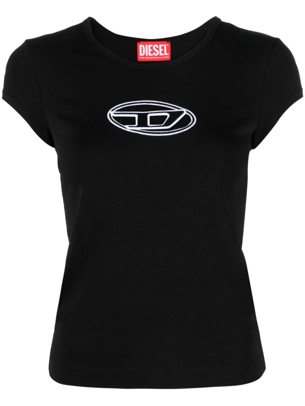 Diesel T-Angie Cotton T-Shirt In Black - 50% Off | Editorialist