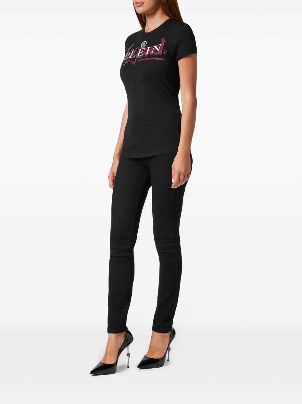 PHILIPP PLEIN Crystal-Embellished Logo T-Shirt