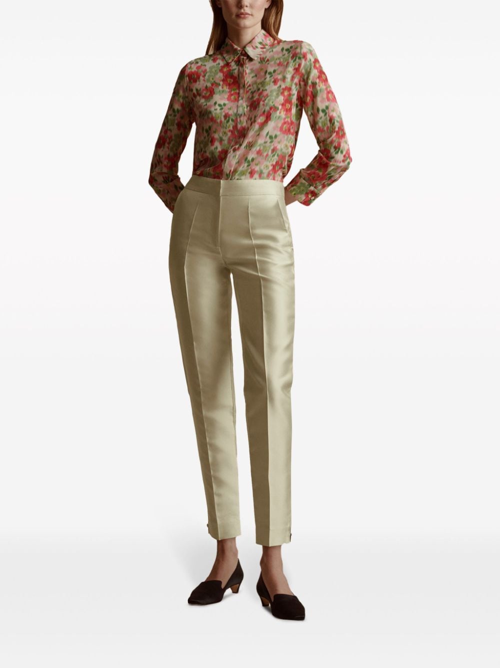 ADAM LIPPES Adam Lippes Floral-Print Silk Shirt