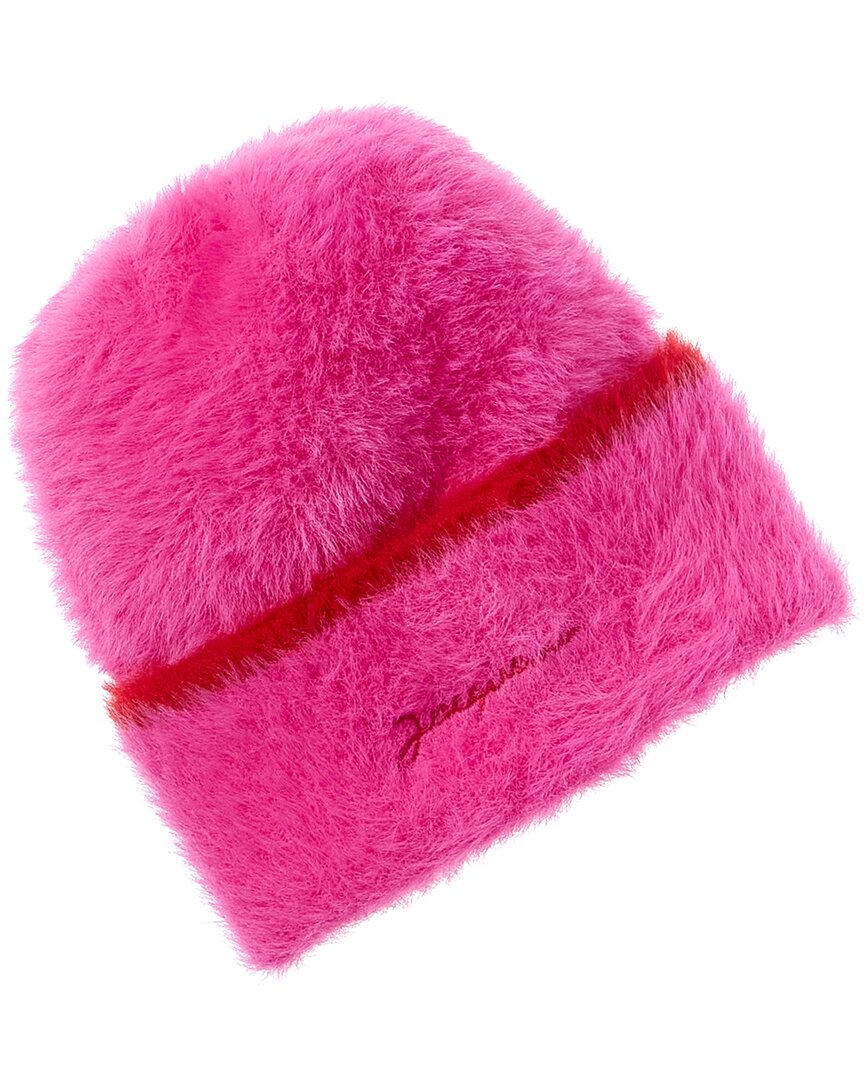 Jacquemus Le Bonnet Neve Beanie In Pink - 33% Off | Editorialist display picture 1