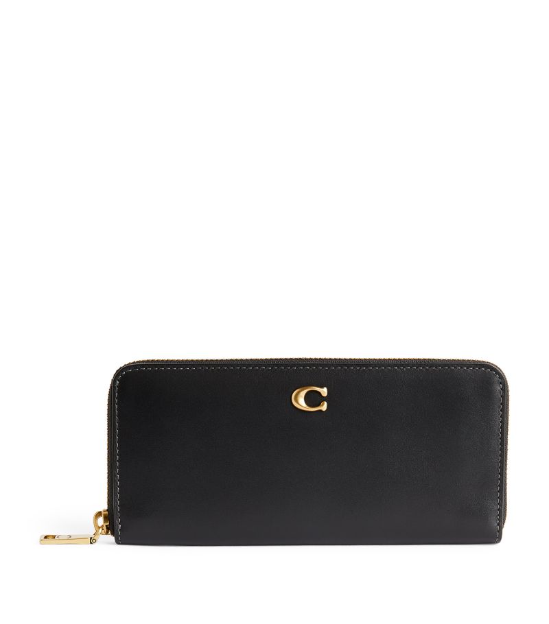 Coach Leather Accordion Wallet - Black | Editorialist