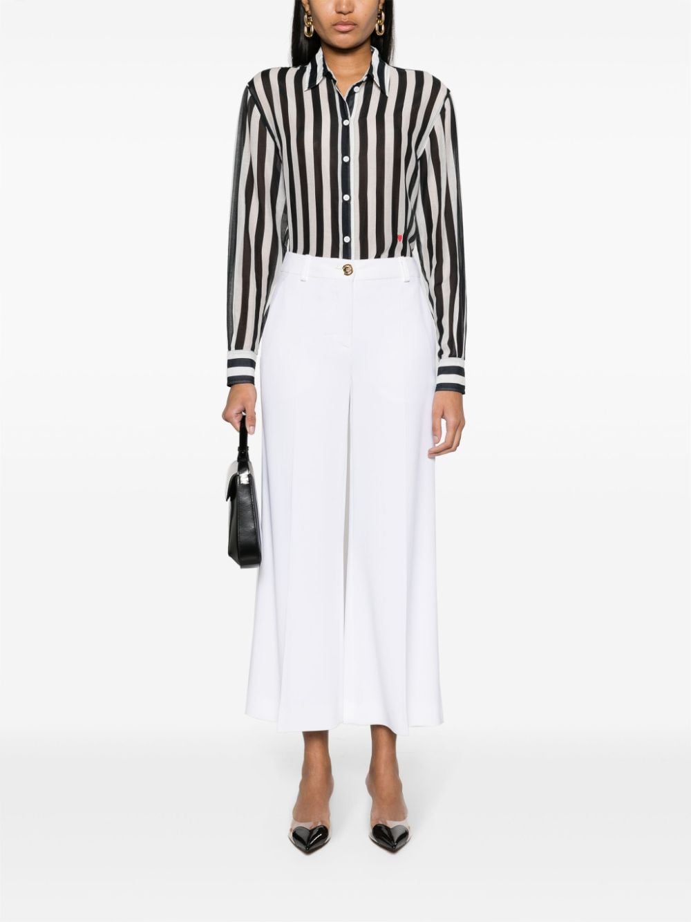 MOSCHINO Striped Cotton-Blend Shirt