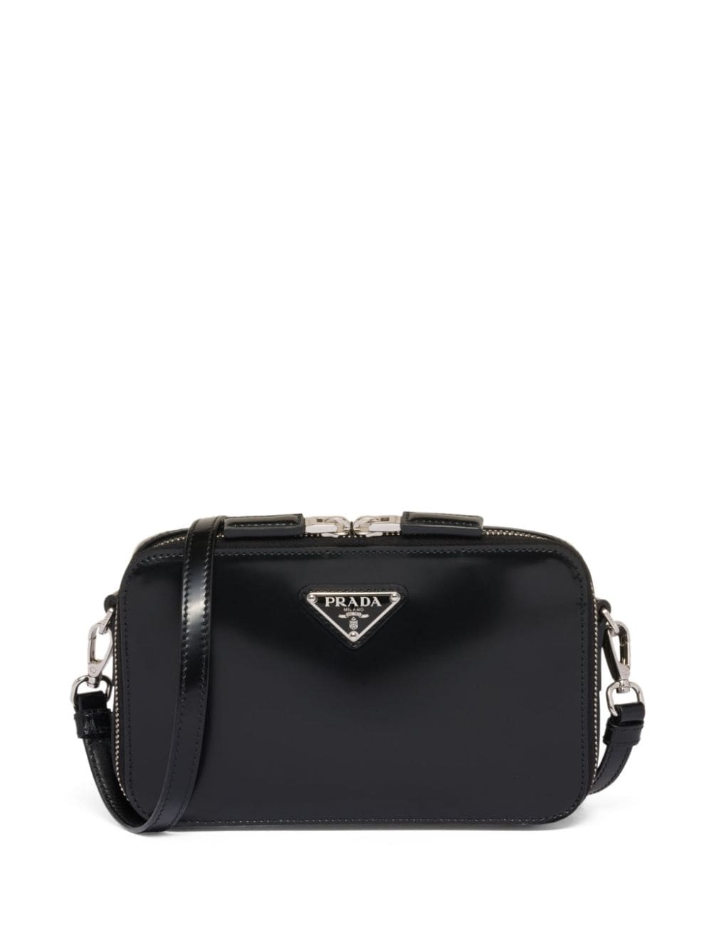 PRADA Small Brique Brushed Crossbody Bag