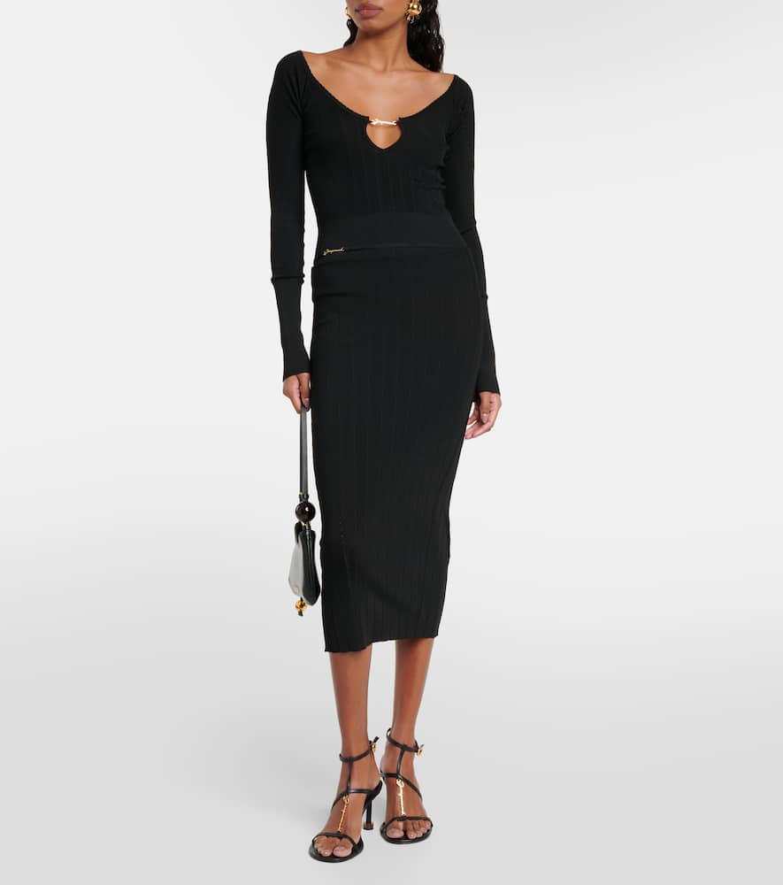 JACQUEMUS Jacquemus Le Haut Pralu Ribbed-Knit Top