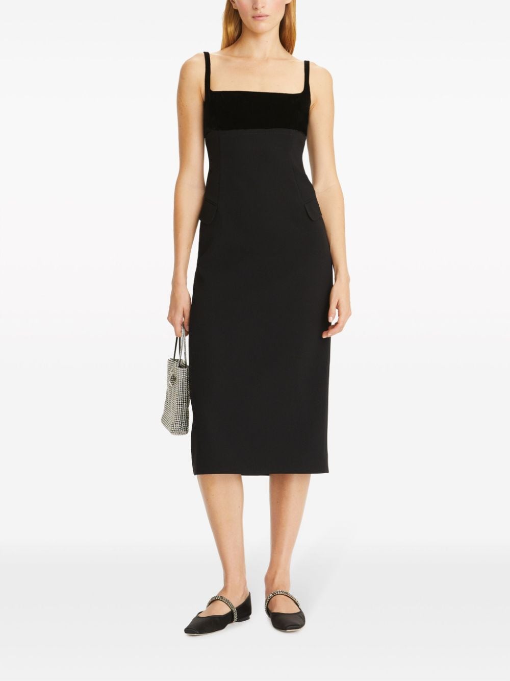 TORY BURCH Tory Burch Crepe Slip Midi Dress