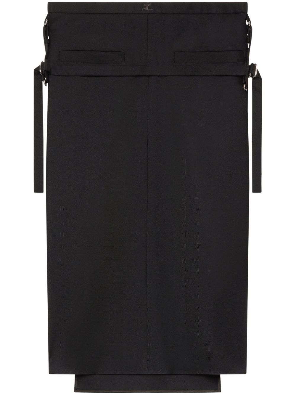 COURREGES Courrèges Panelled Virgin Wool Midi Skirt