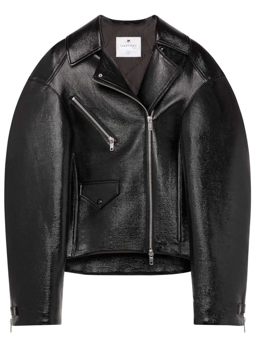 COURREGES Courrèges Cocoon Vinyl Biker Jacket