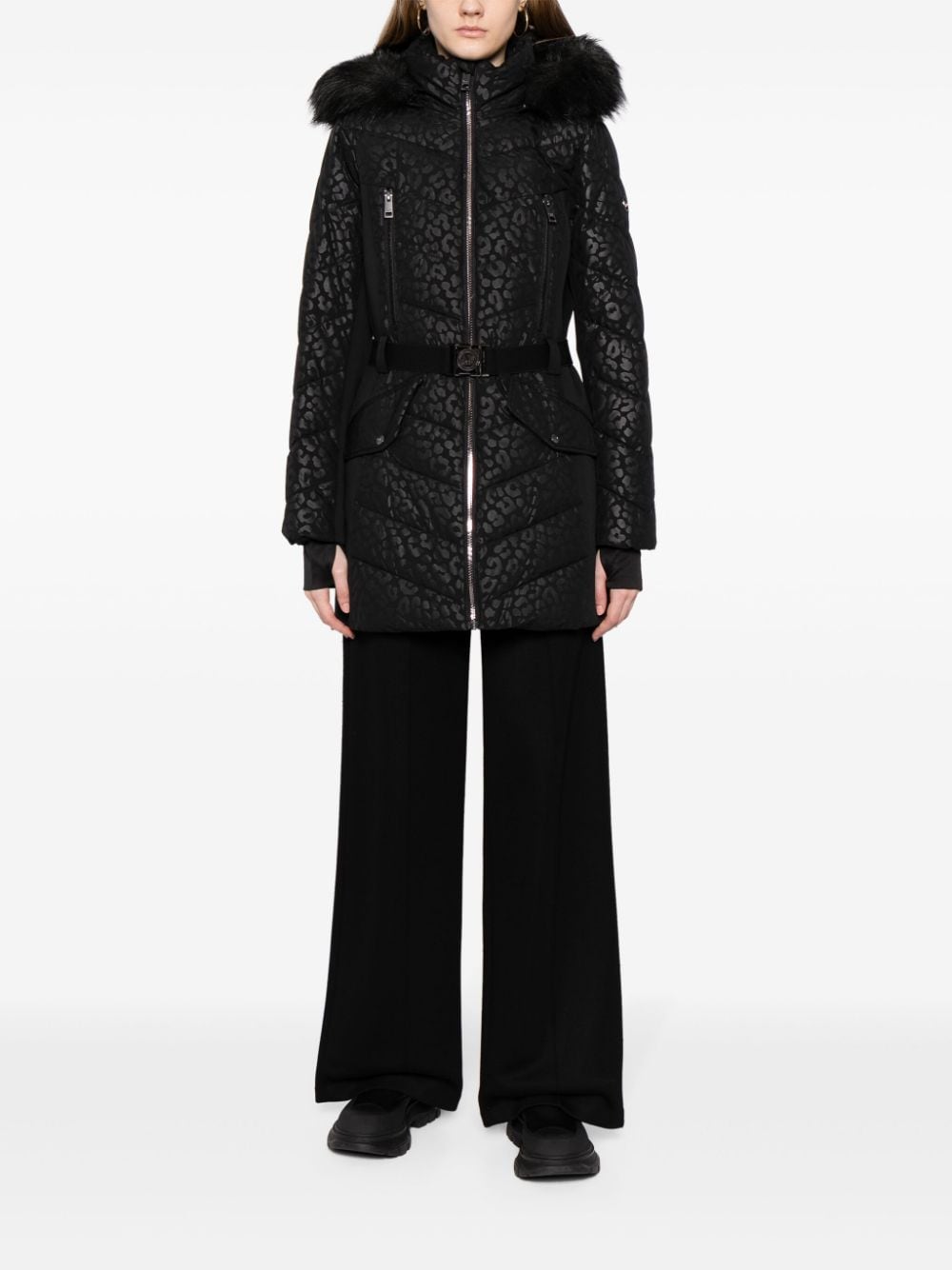 MICHAEL KORS MICHAEL Michael Kors Leopard-Print Puffer Coat