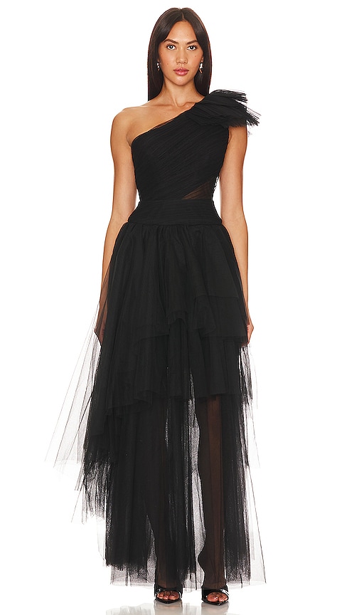 beautiful black lace dresses BCBGMAXAZRIA Kauri One Shoulder Cutout Dress Black, $338 | Saks Fifth Avenue