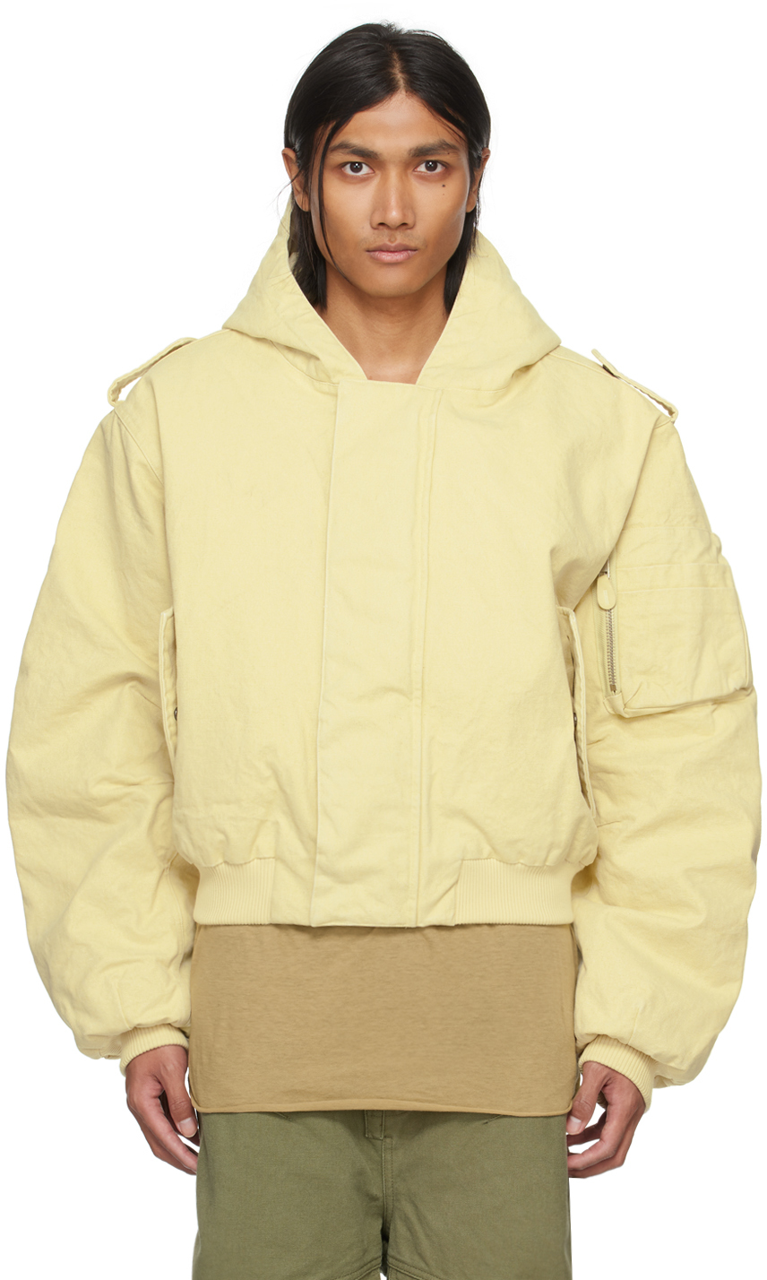 Entire Studios Yellow W2 Bomber Jacket In Duckling - 26% Off 