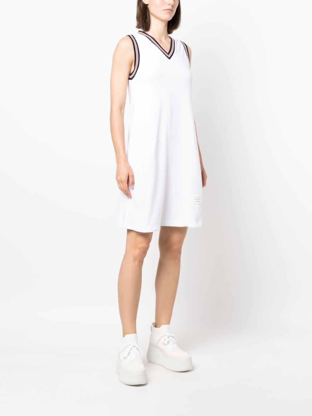 THOM BROWNE Thom Browne V-Neck Sleeveless Dress