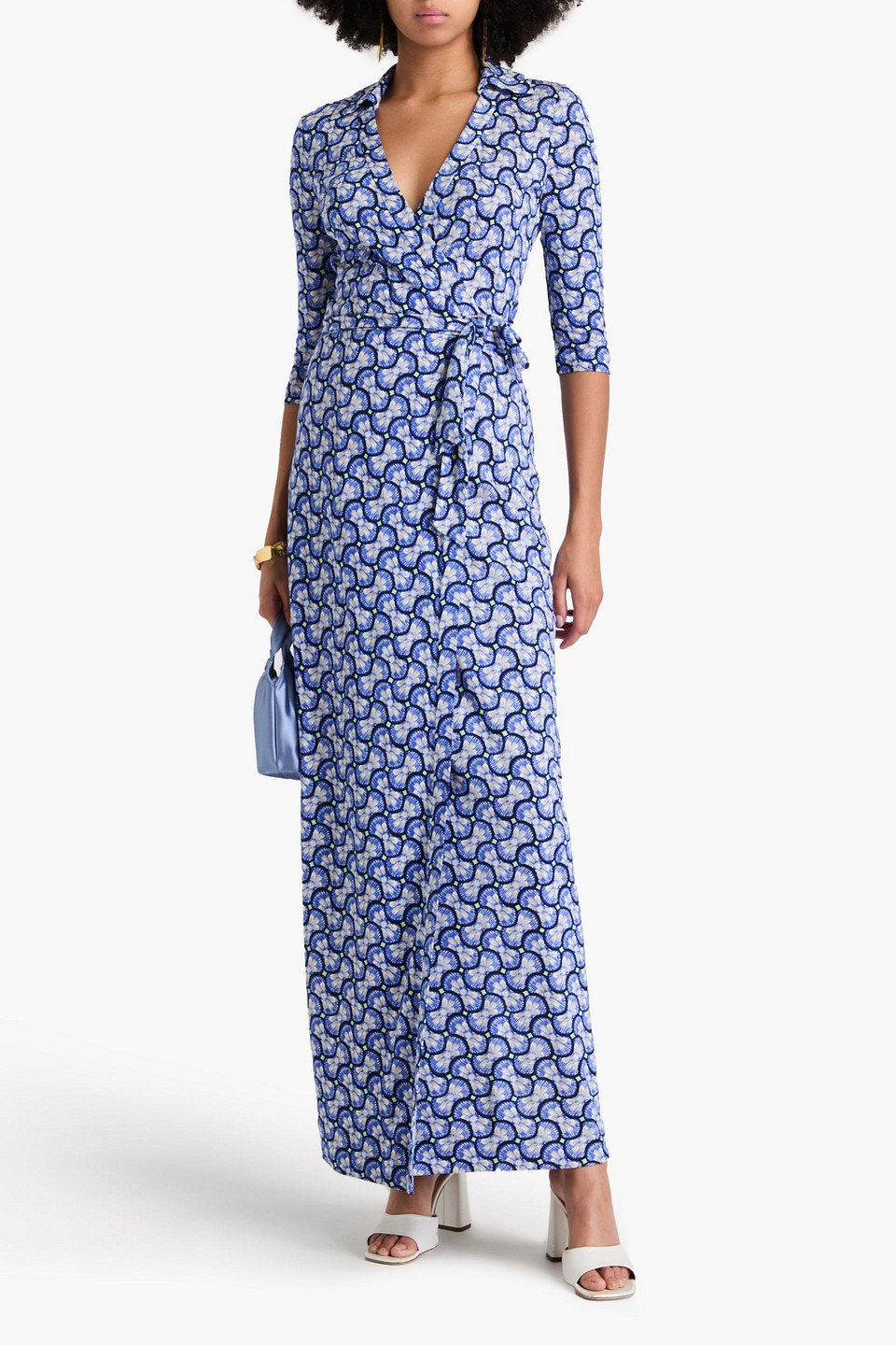 chinese dress ladies New Abigail Wrap Maxi Dress  Diane von Furstenberg