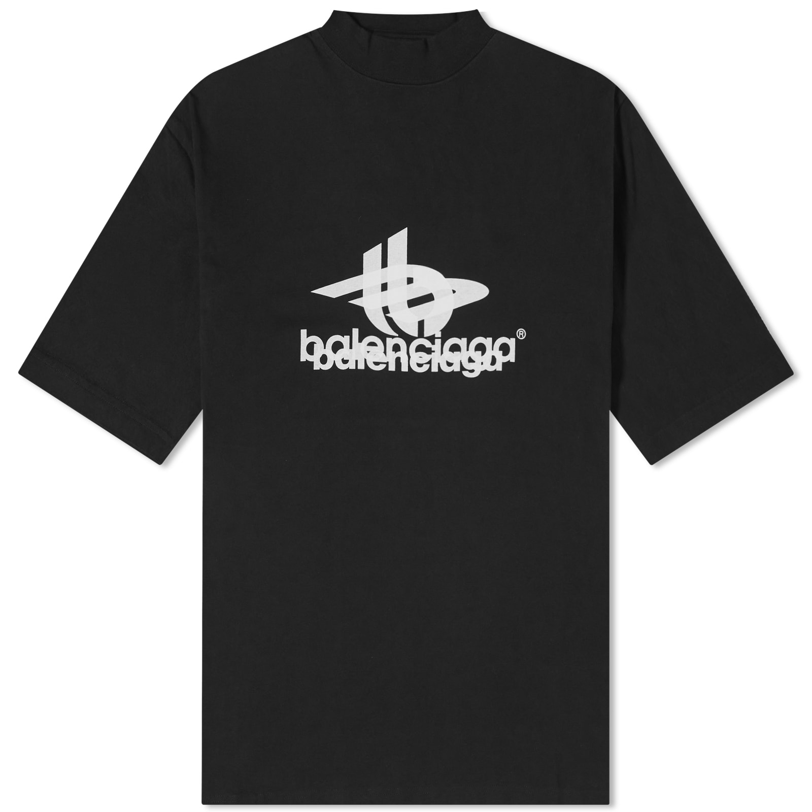 Balenciaga Logo T-Shirt In Black/White - 45% Off | Editorialist