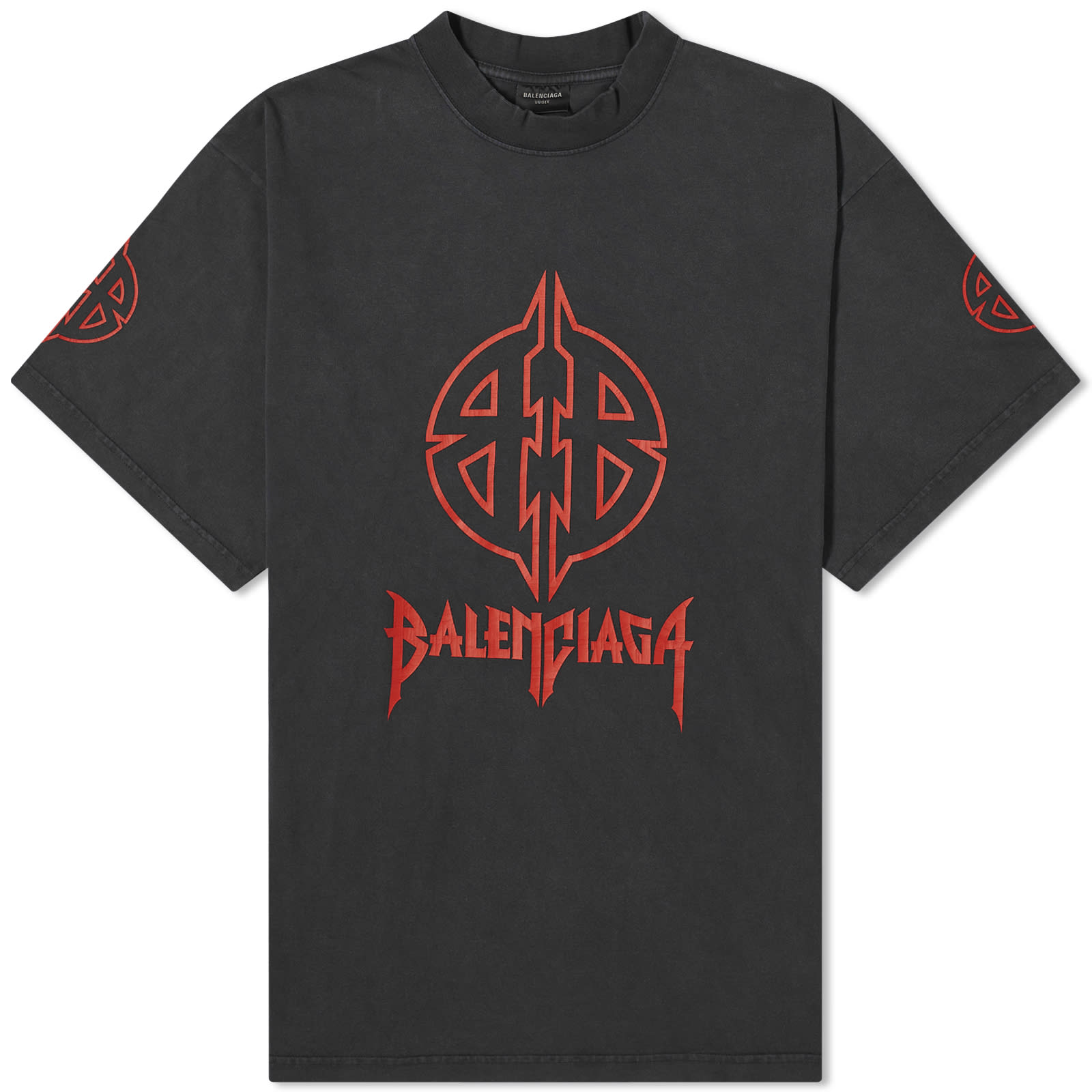Balenciaga Metal T-Shirt In Faded Black/Red - 45% Off | Editorialist